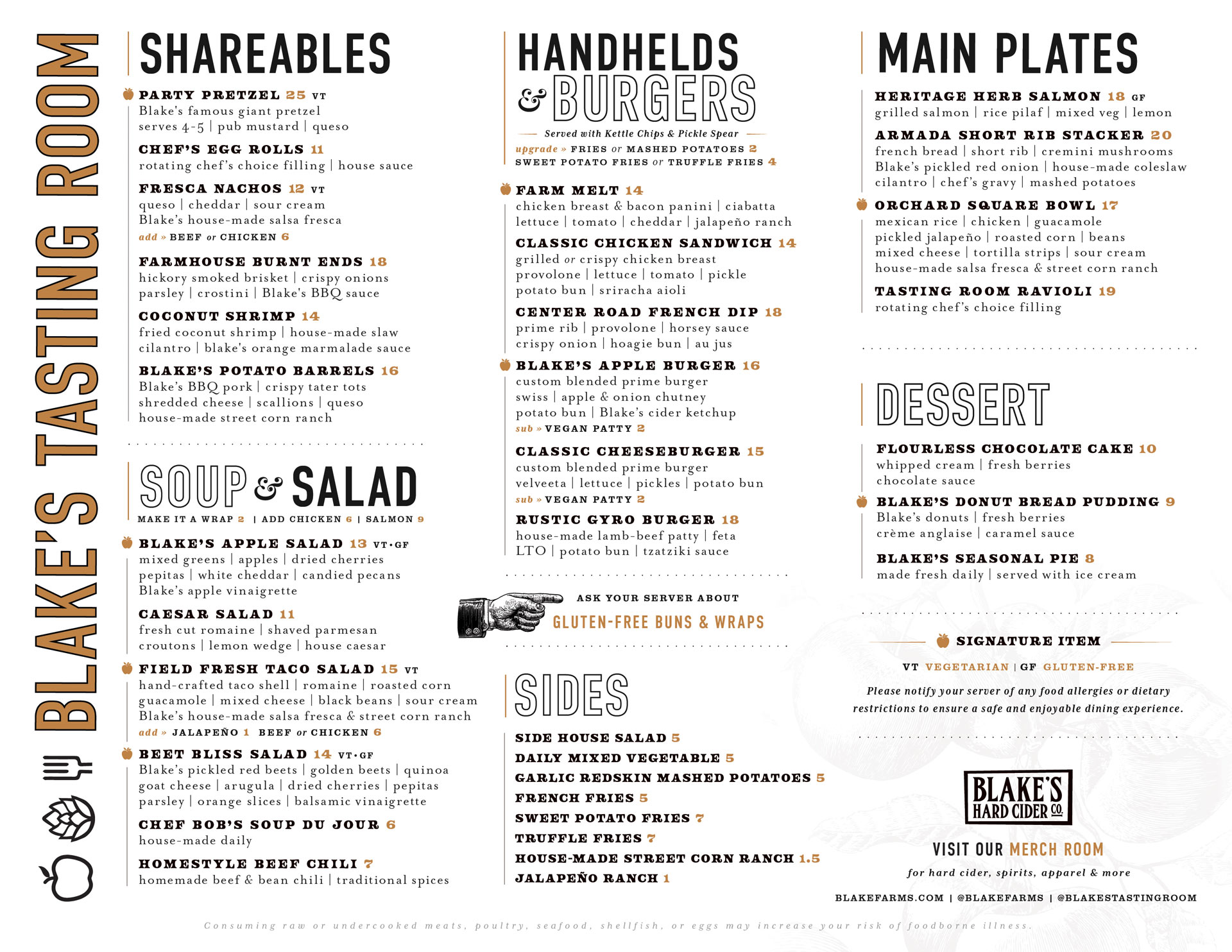 Property Menus - Blake Farms